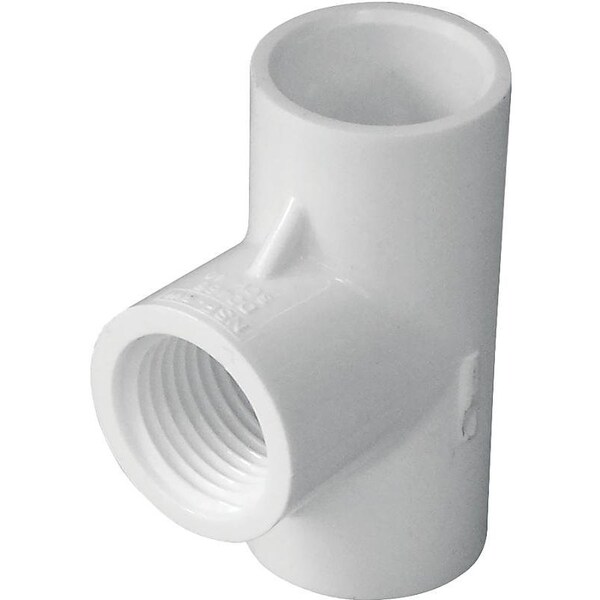 Lasco Pipe Tee, 12 in, Slip x FPT, PVC, White, SCH 40 Schedule, 600 psi Pressure 402005BC | Zoro